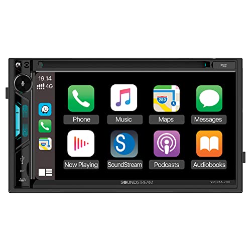 Soundstream VRCPAA-7DR - 7-Inch Double-DIN DVD Head Unit with Apple Ca ...
