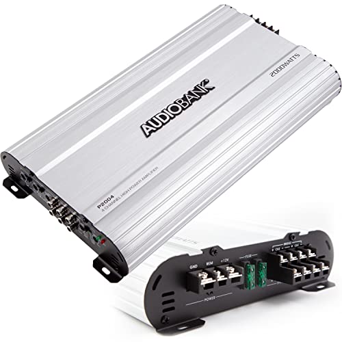 Audiobank P2004 - 4 Channels 2000 WATTS Bridgedable Car Audio Stereo A ...