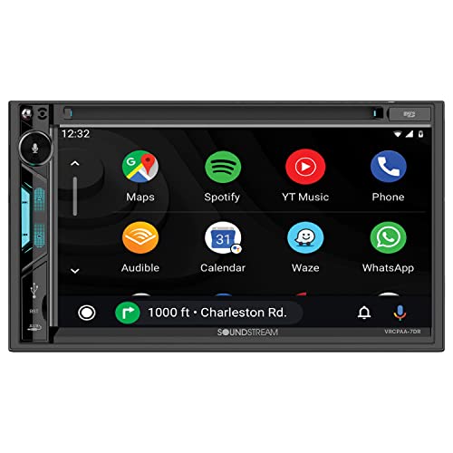 Soundstream VRCPAA-7DR - 7-Inch Double-DIN DVD Head Unit with Apple Ca ...