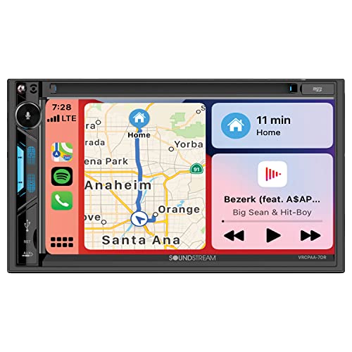 Soundstream VRCPAA-7DR - 7-Inch Double-DIN DVD Head Unit with Apple Ca ...