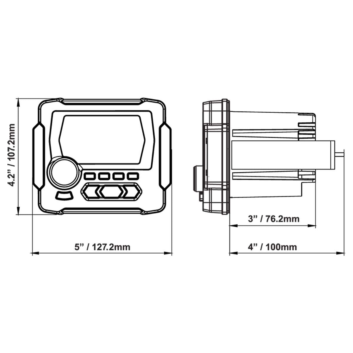 MB Quart GMR-LED - 160 Watt Powered OFF-ROAD & Marine Multimedia Sourc ...