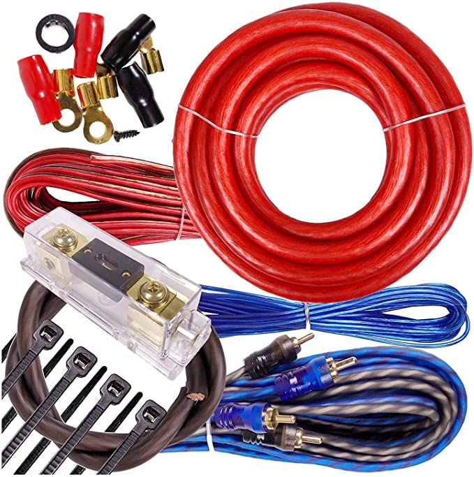 Gravity 1/0 Gauge Power Amp Kit Up to 6500 Watts Premium Elite Pro Fle ...